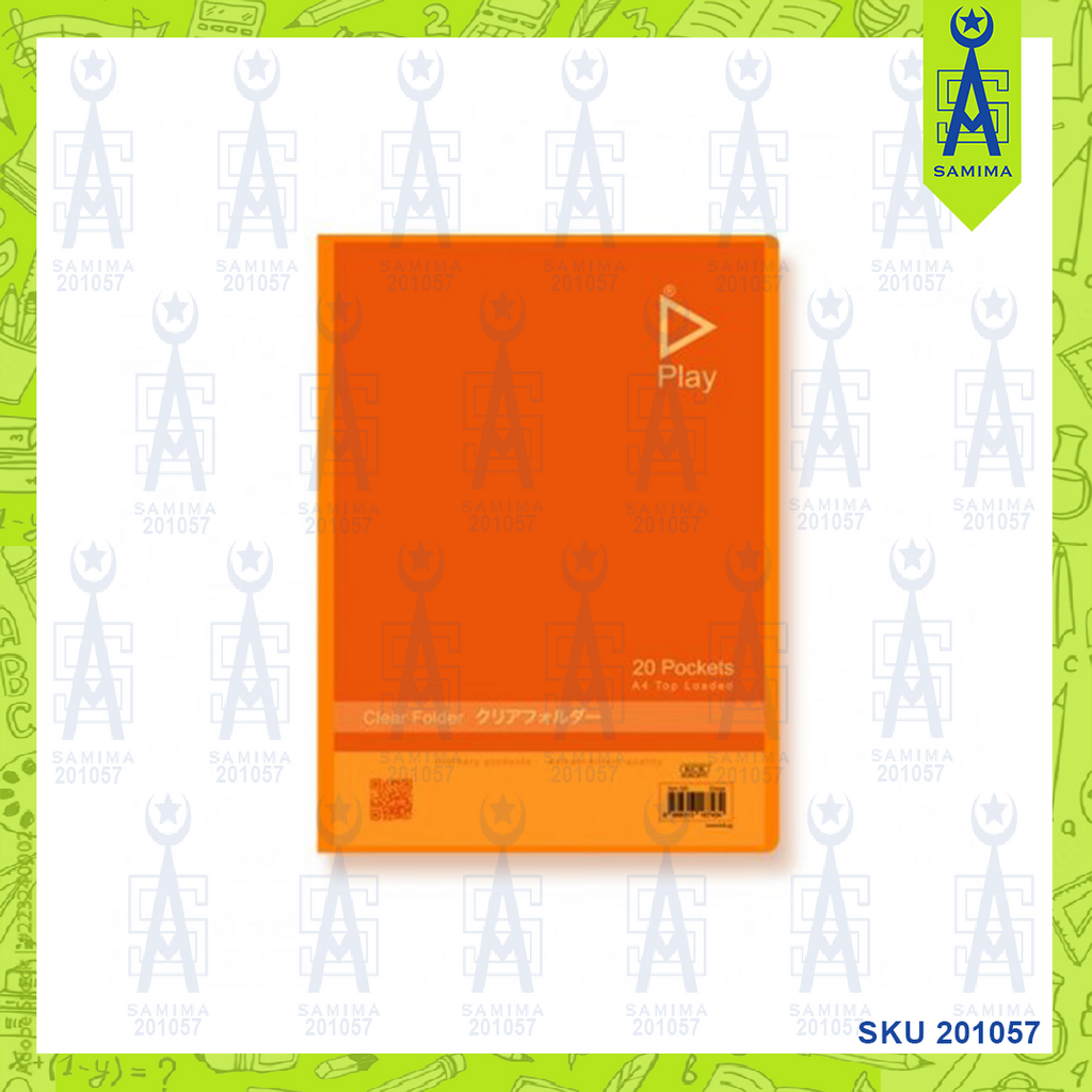 KCK PLAY CLEAR BOOK 10 POCKET-ORANGE – Samima