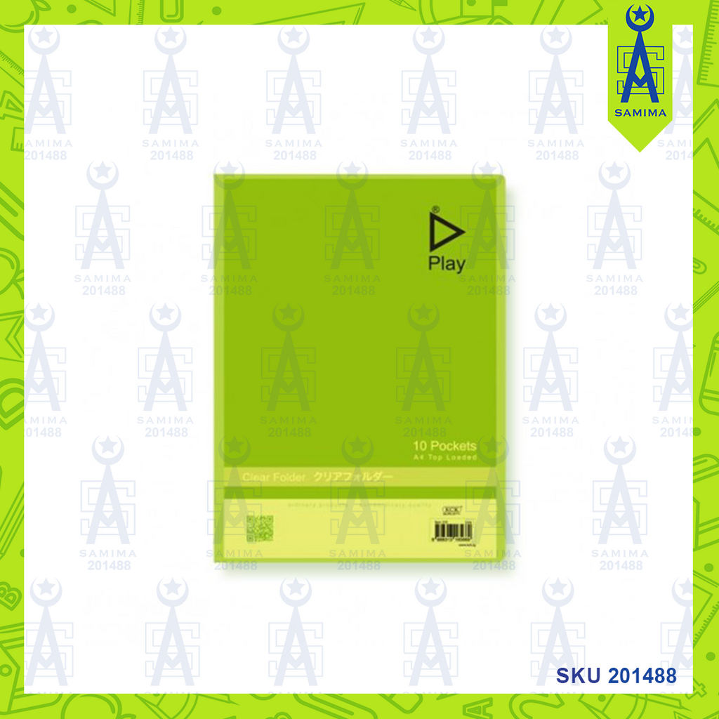 KCK PLAY CLEAR BOOK 10 POCKET-LIME – Samima