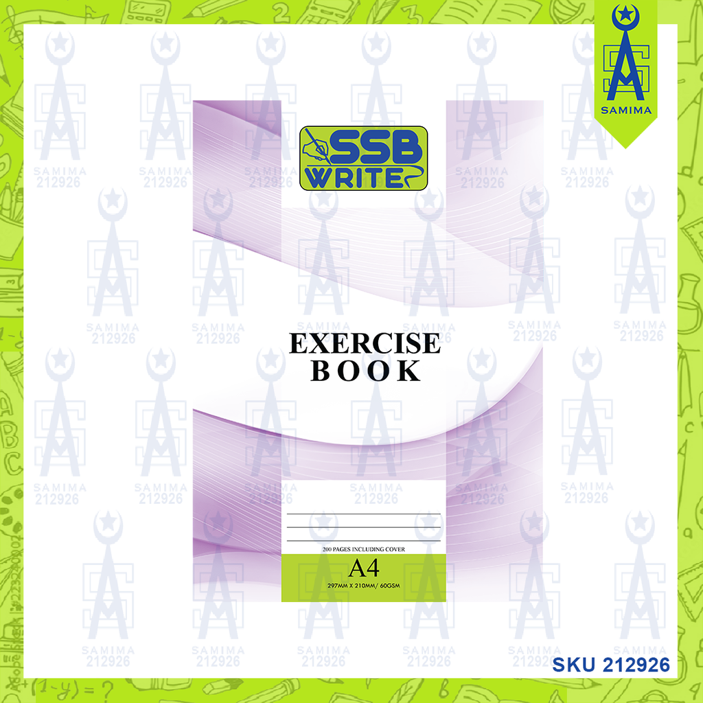 SSB WRITE EXERCISE BOOK A4 200 PAGES – Samima