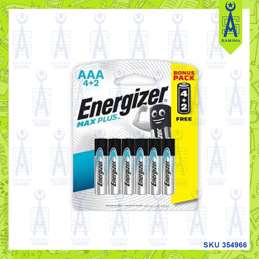 ENERGIZER MAX PLUS BATTERY BONUS PACK AAA 4+2 – Samima