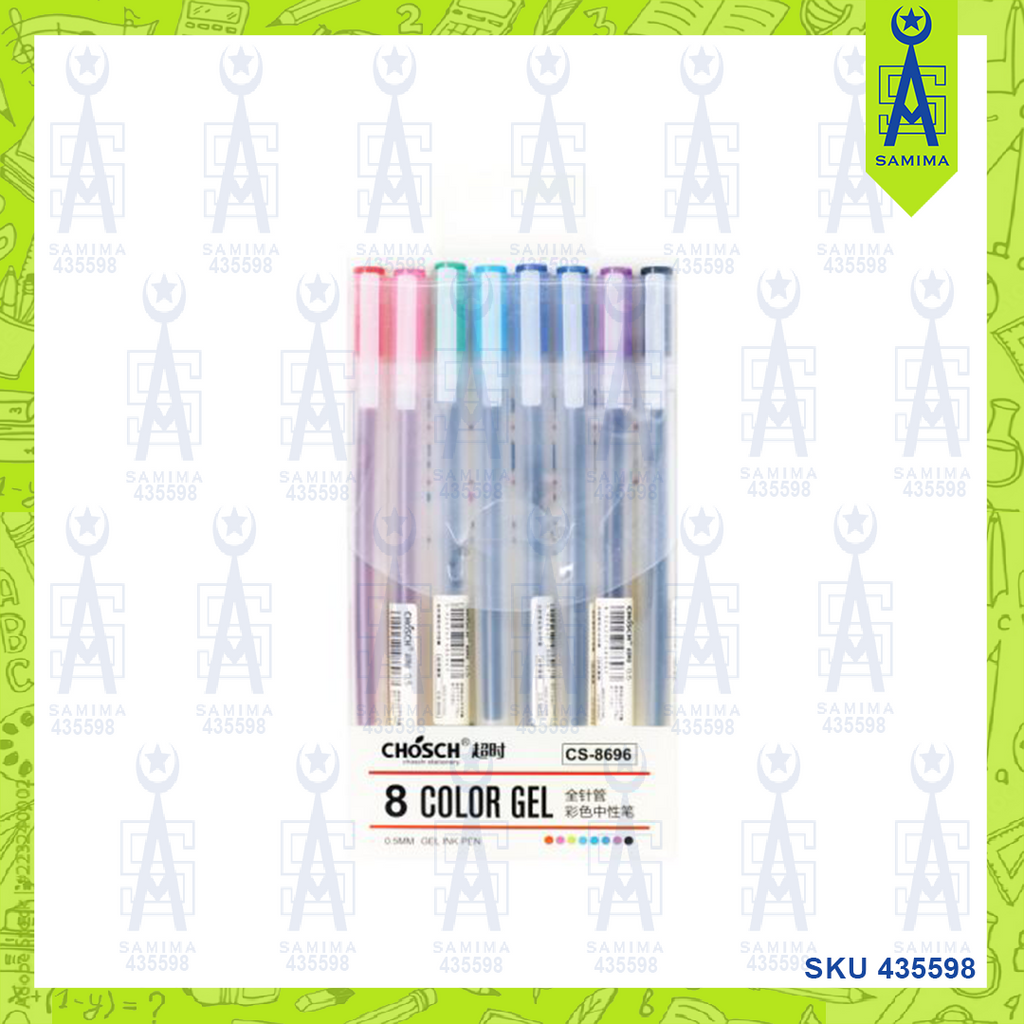 CHOSCH CS-8696 COLOUR PEN 0.5MM 8'S / BOX – Samima