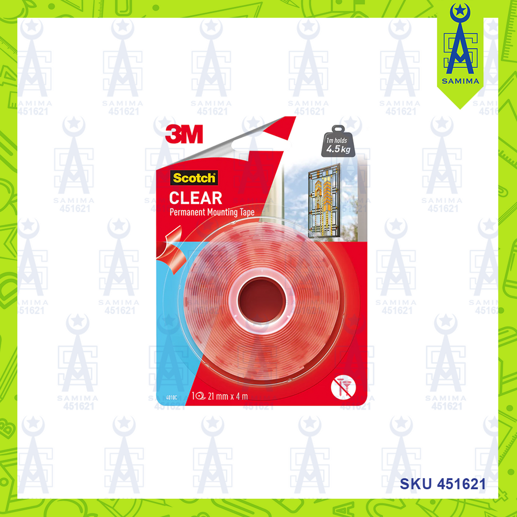3M SCOTCH CLEAR MOUNTING TAPE 21MM X 4M 4010C – Samima