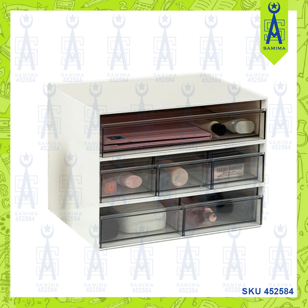 DELI PK106 STORAGE BOX 3 DRAWER CABINET 32.5X24X8 – Samima
