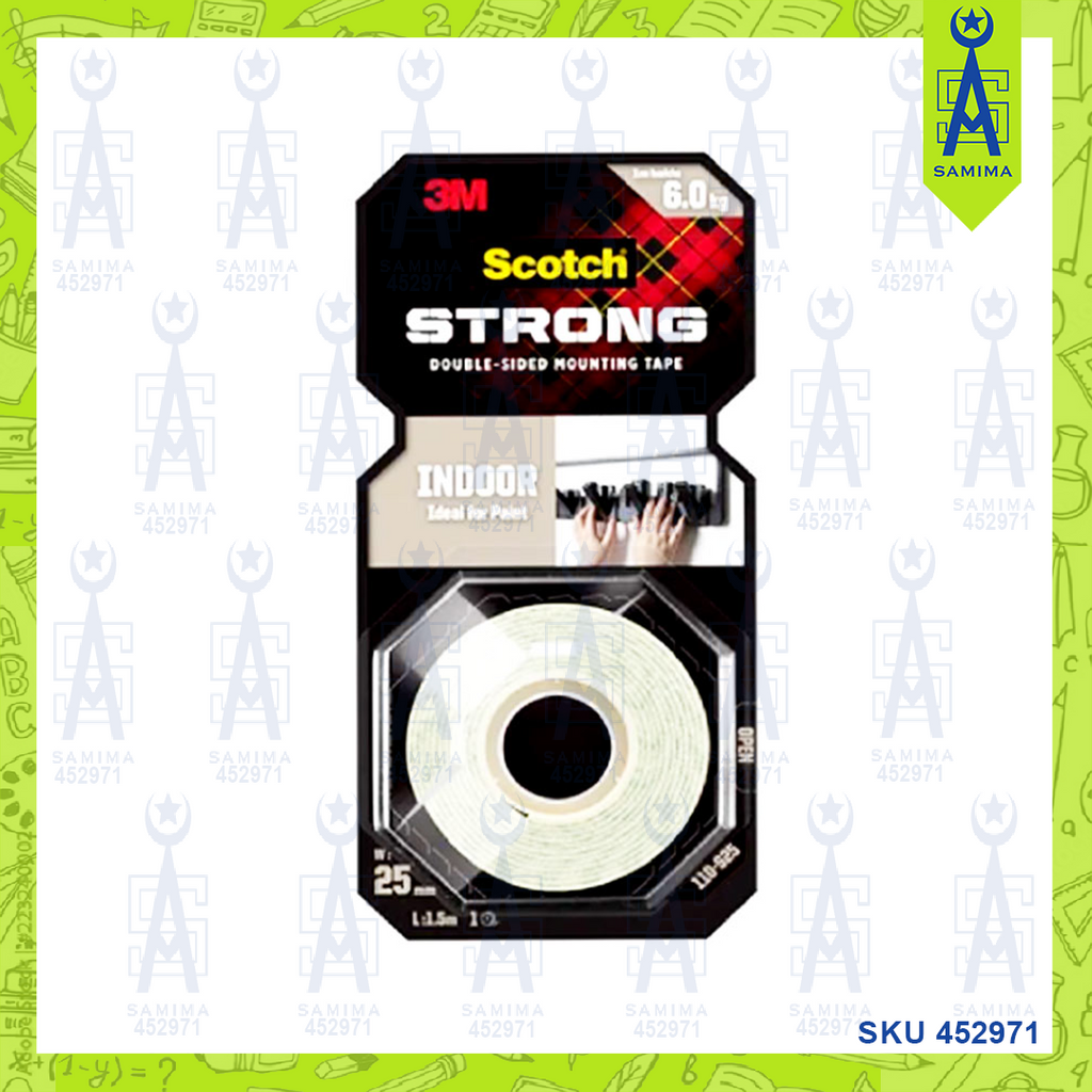 3M 110-S25 25MM INDOOR DOUBLE SIDED MOUNTING TAPE – Samima