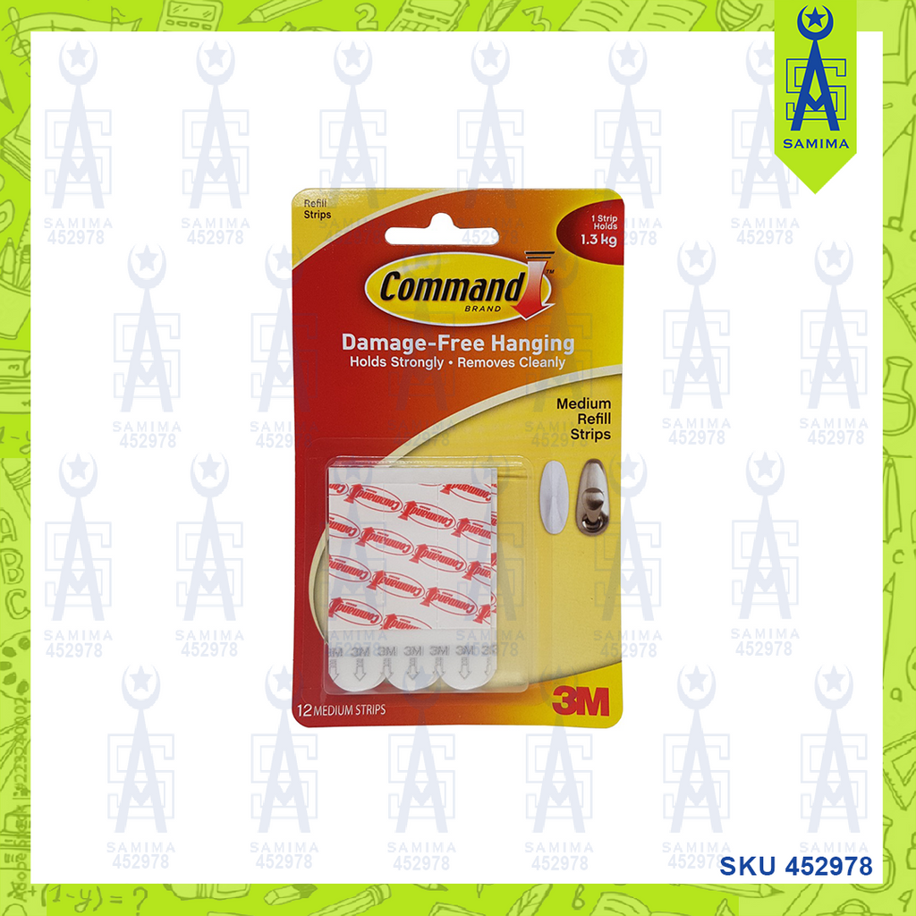 3M 17021P-12PK COMMAND MEDIUM REFILL STRIPS 12'S – Samima
