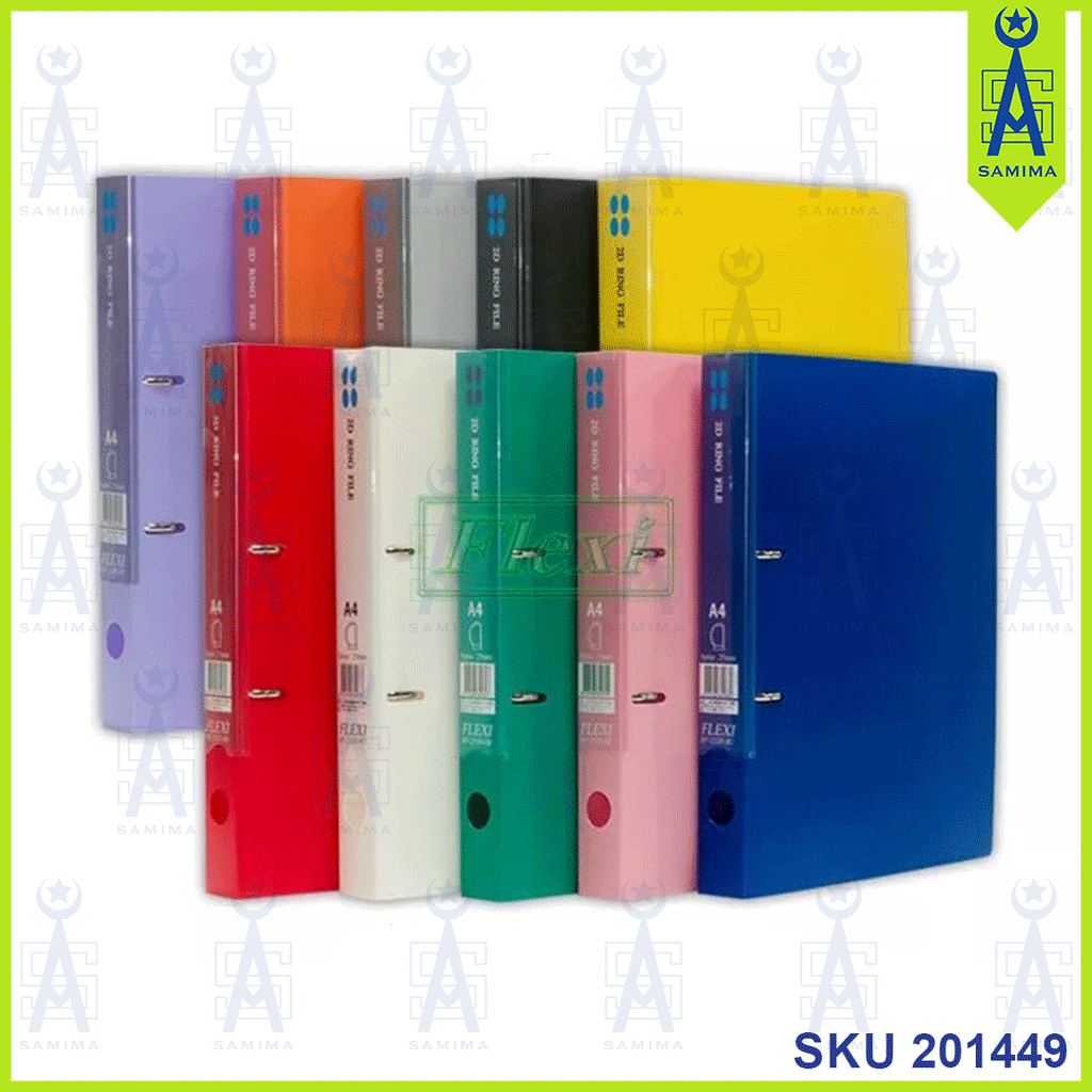 FLEXI 2D RING FILE PP RF-252D MIX COLOUR – Samima
