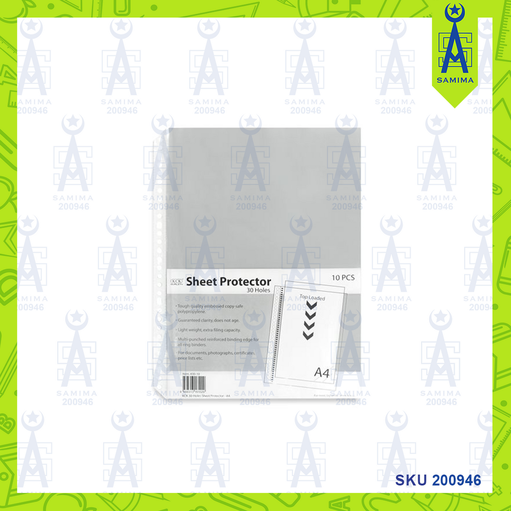 KCK SHEET PROTECTOR 30 HOLES 10'S – Samima