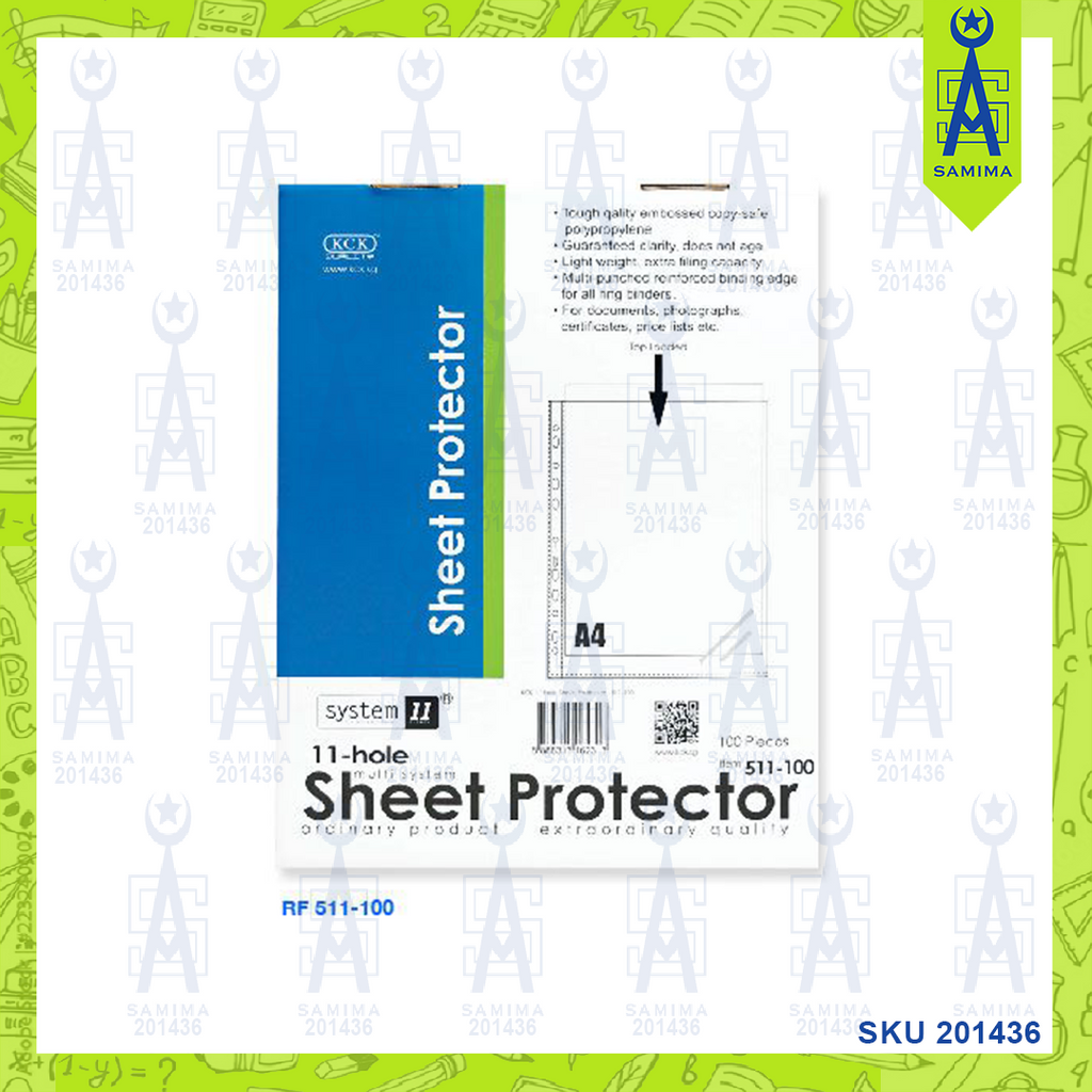 KCK 11 HOLE SHEET PROTECTOR 0.05MM 20 SHEET – Samima