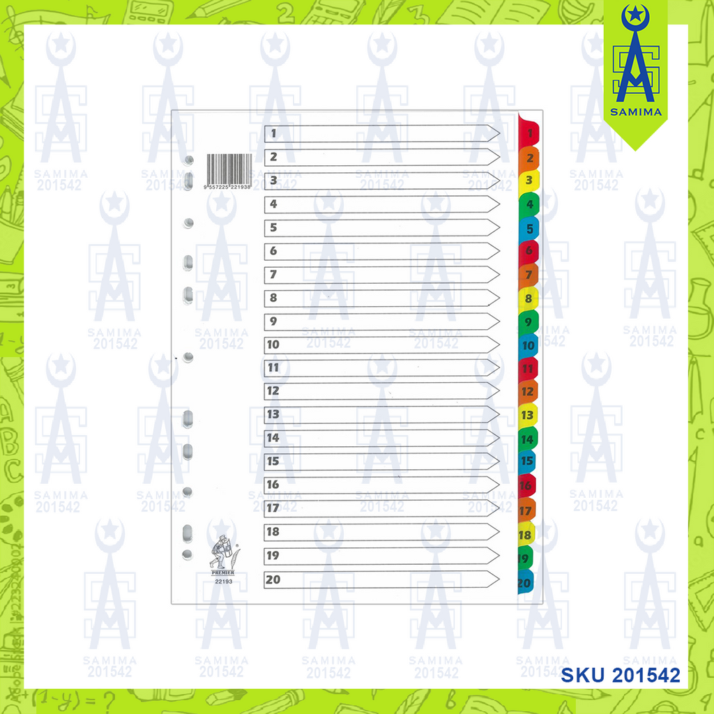 PREMIER INDEX DIVIDER 1-20 22193 – Samima