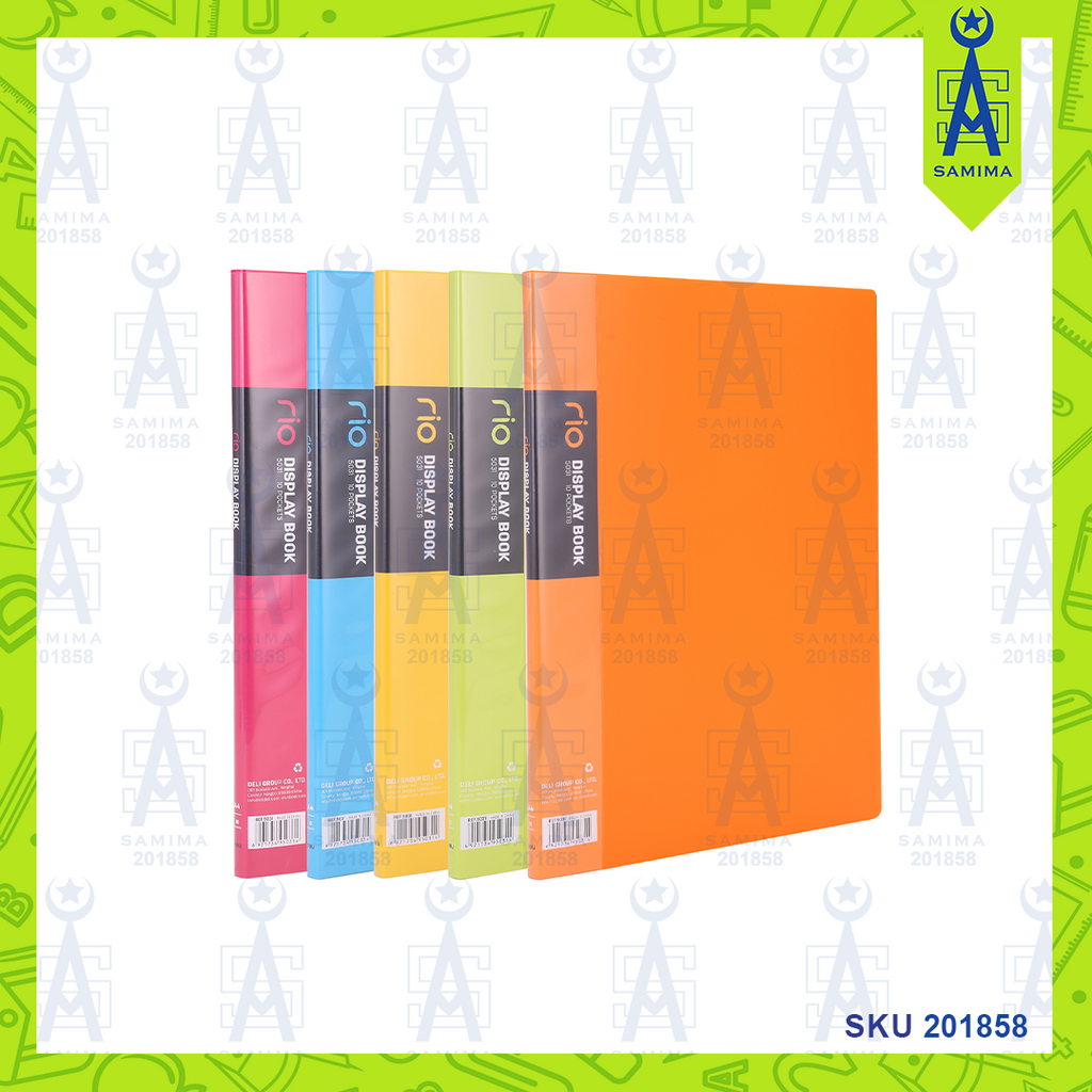 DELI 5031 RIO DISPLAY (CLEAR) BOOK A4 10 POCKETS – Samima