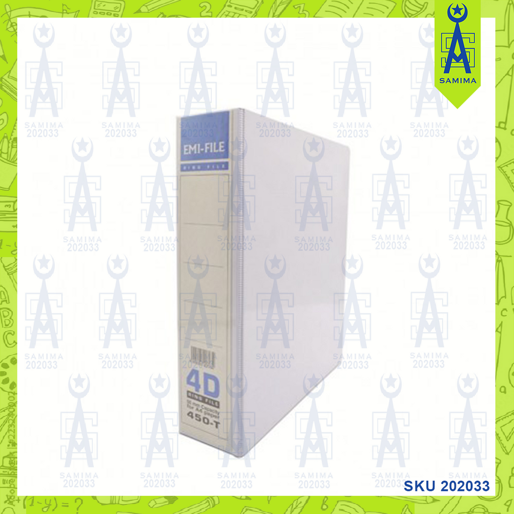 EMI WHITE LAMINATED 4D RING FILE 50MM 450-T – Samima