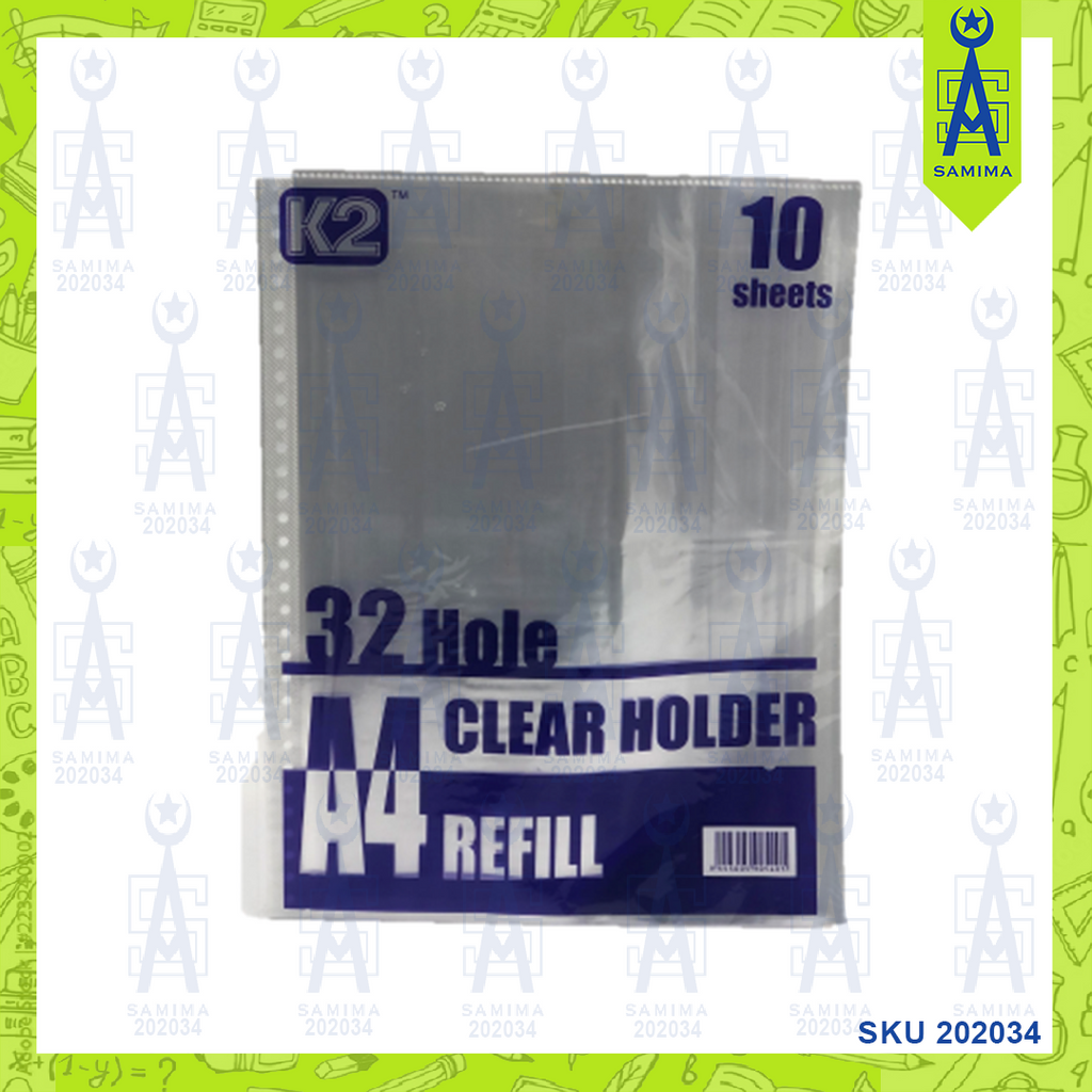 K2 32 HOLE SHEET PROTECTOR 10'S / PKT – Samima