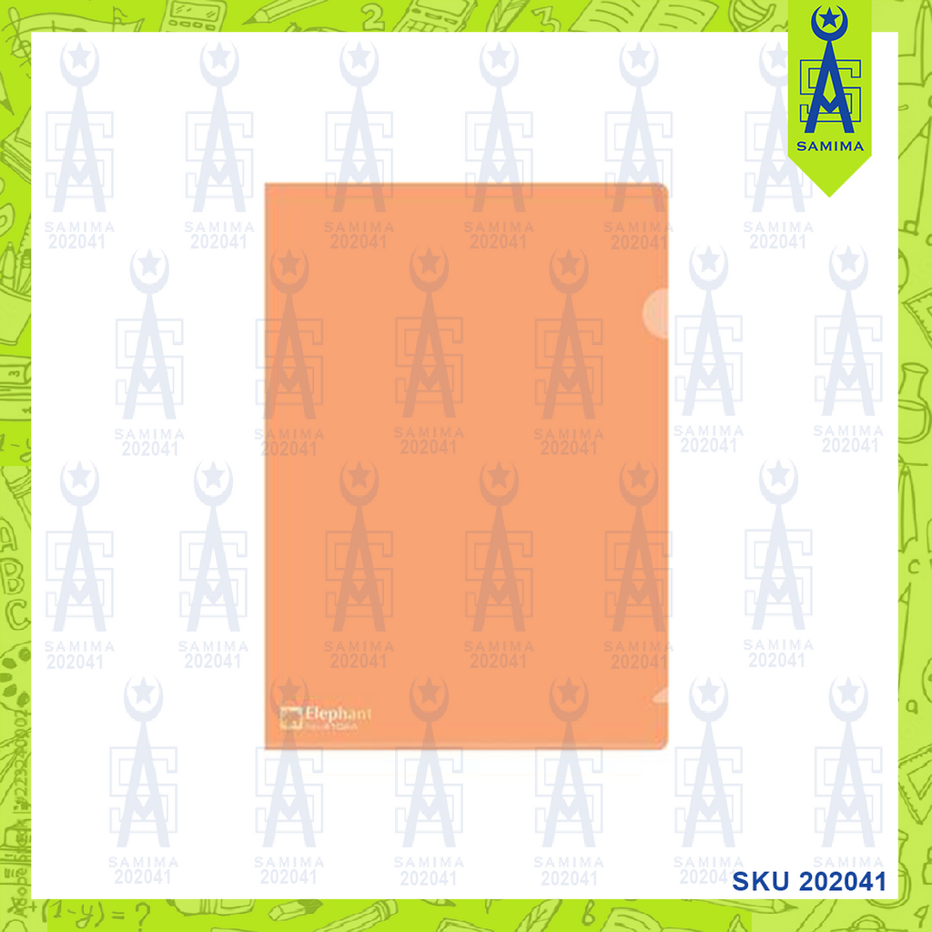 ELEPHANT 405A4 L SHEET FOLDER A4 12'S ORANGE – Samima