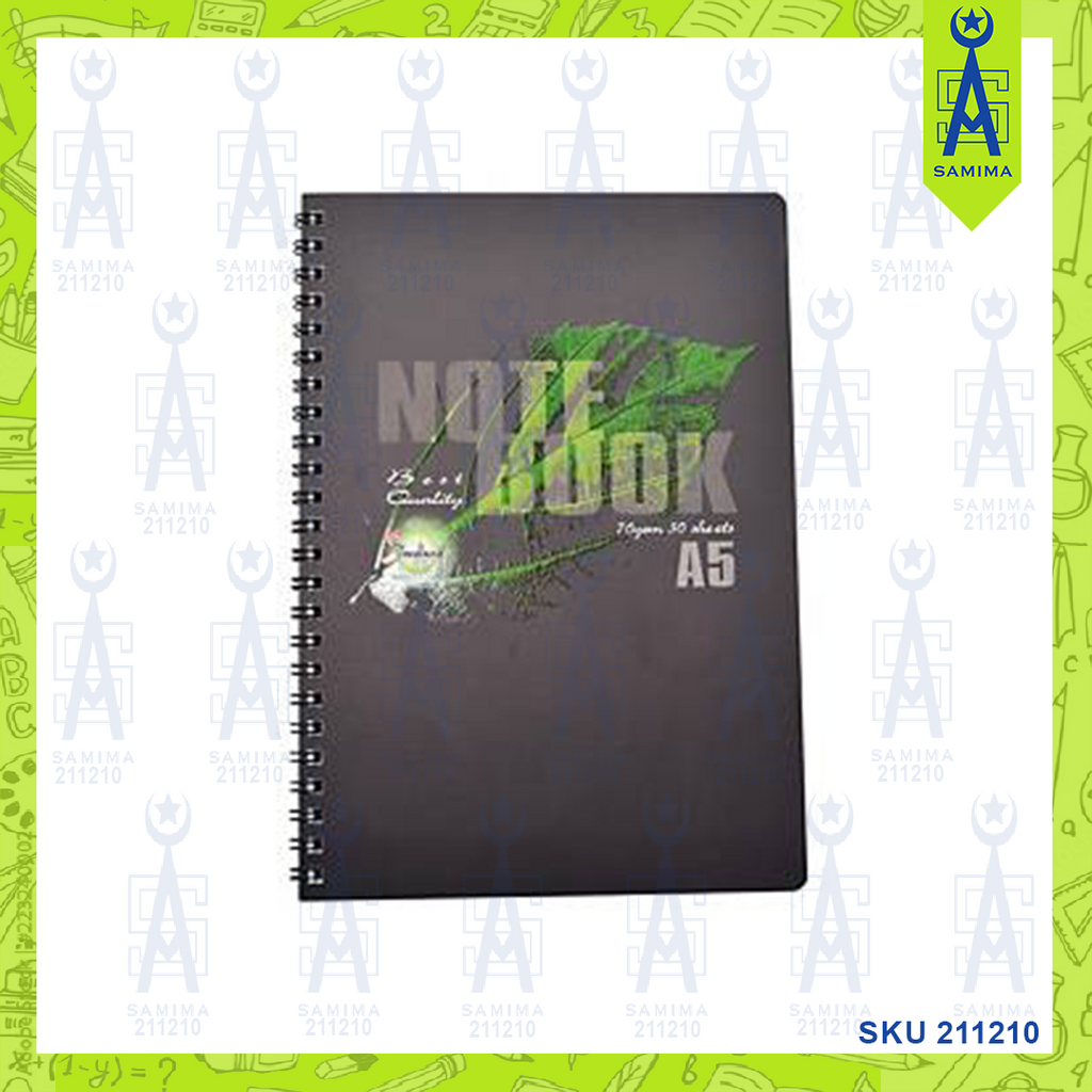 BLACK NOTEBOOK 50'S 70GSM – Samima