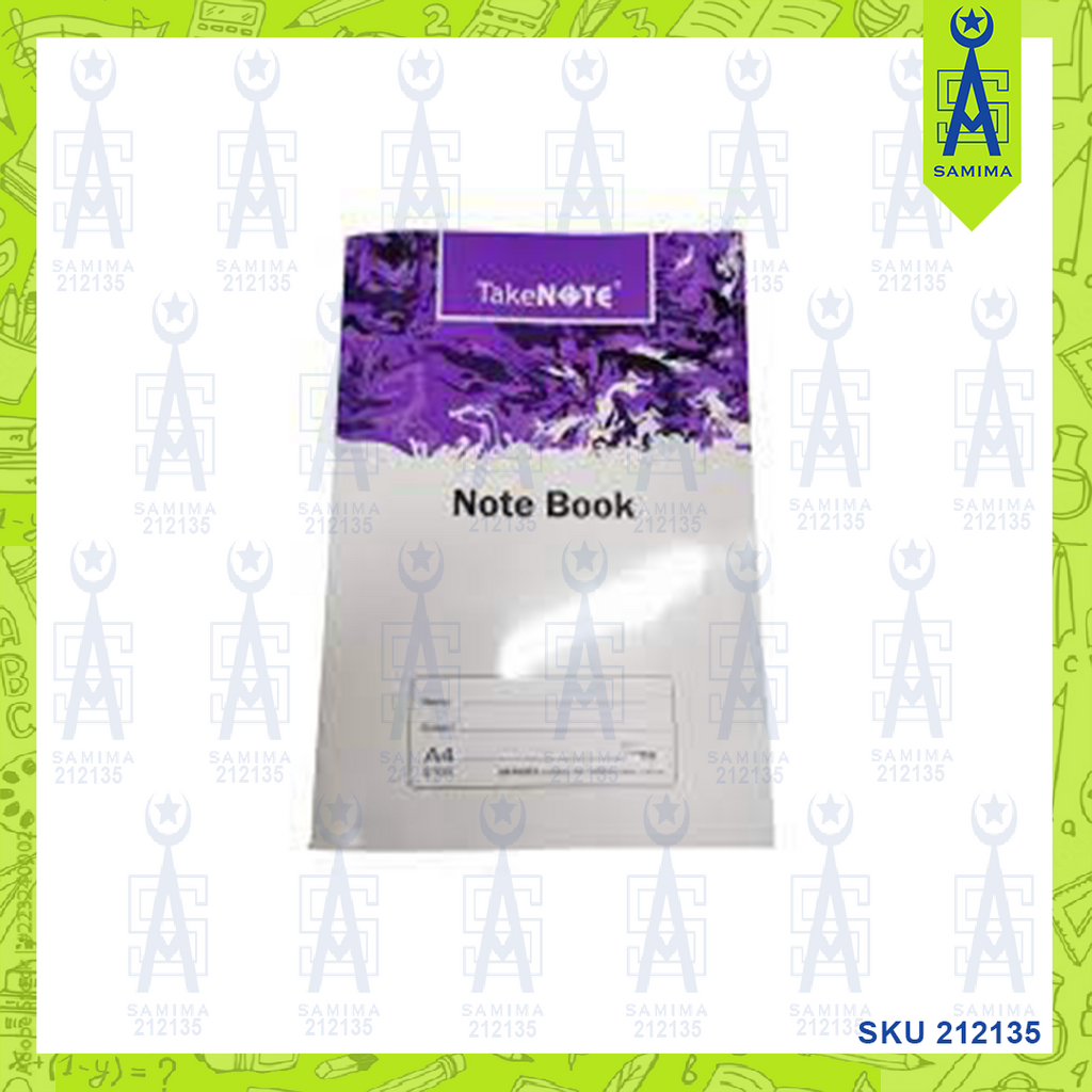 UNI TAKE NOTE EXERCISE BOOK A4 60GSM 200PAGE S1510 – Samima