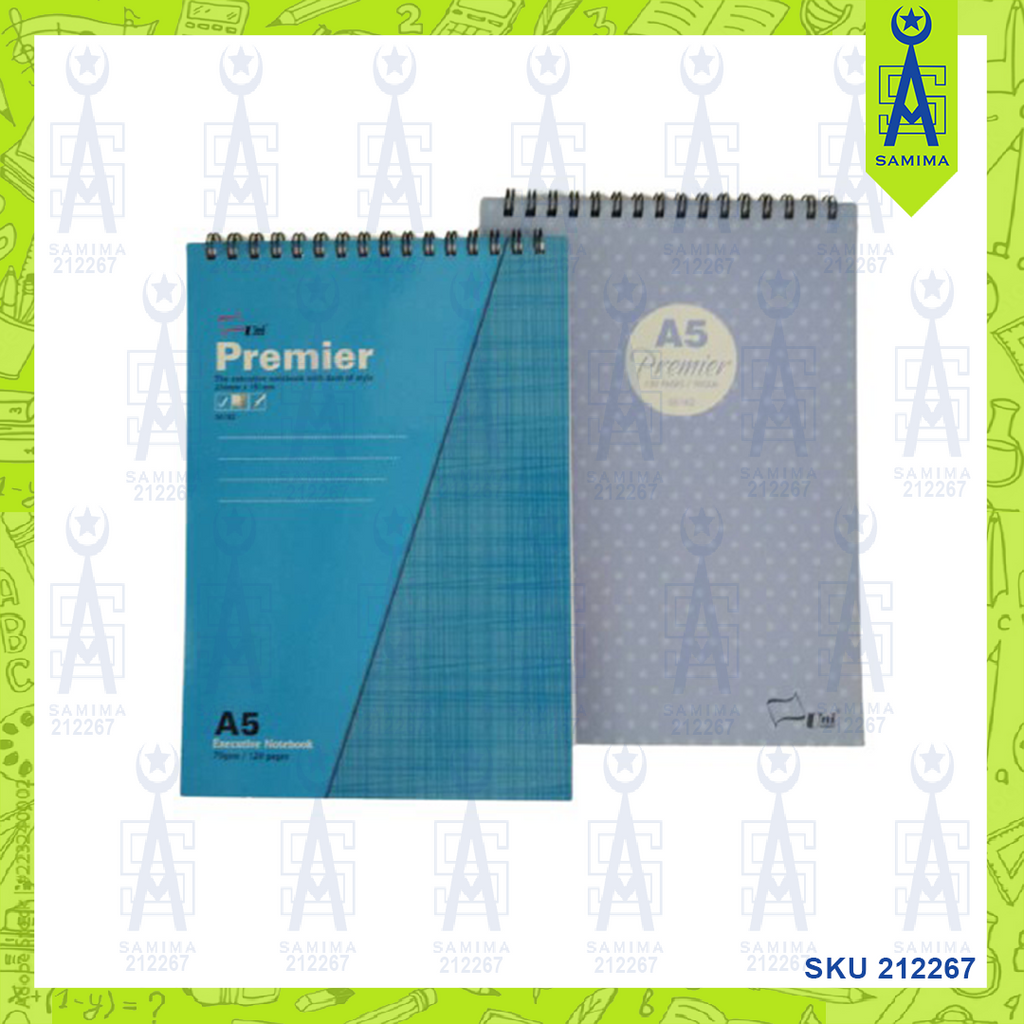 UNI PRIMIER A5 EXECUTIVE NOTEBOOK 70GSM 120PGS – Samima