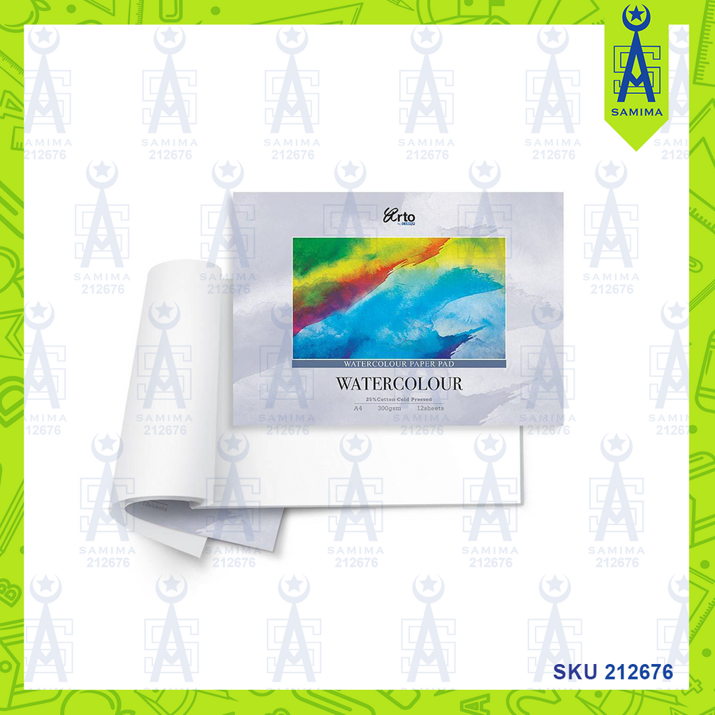 ARTO WATER COLOUR PAPER PAD A4 200G 12'S CR37124 – Samima