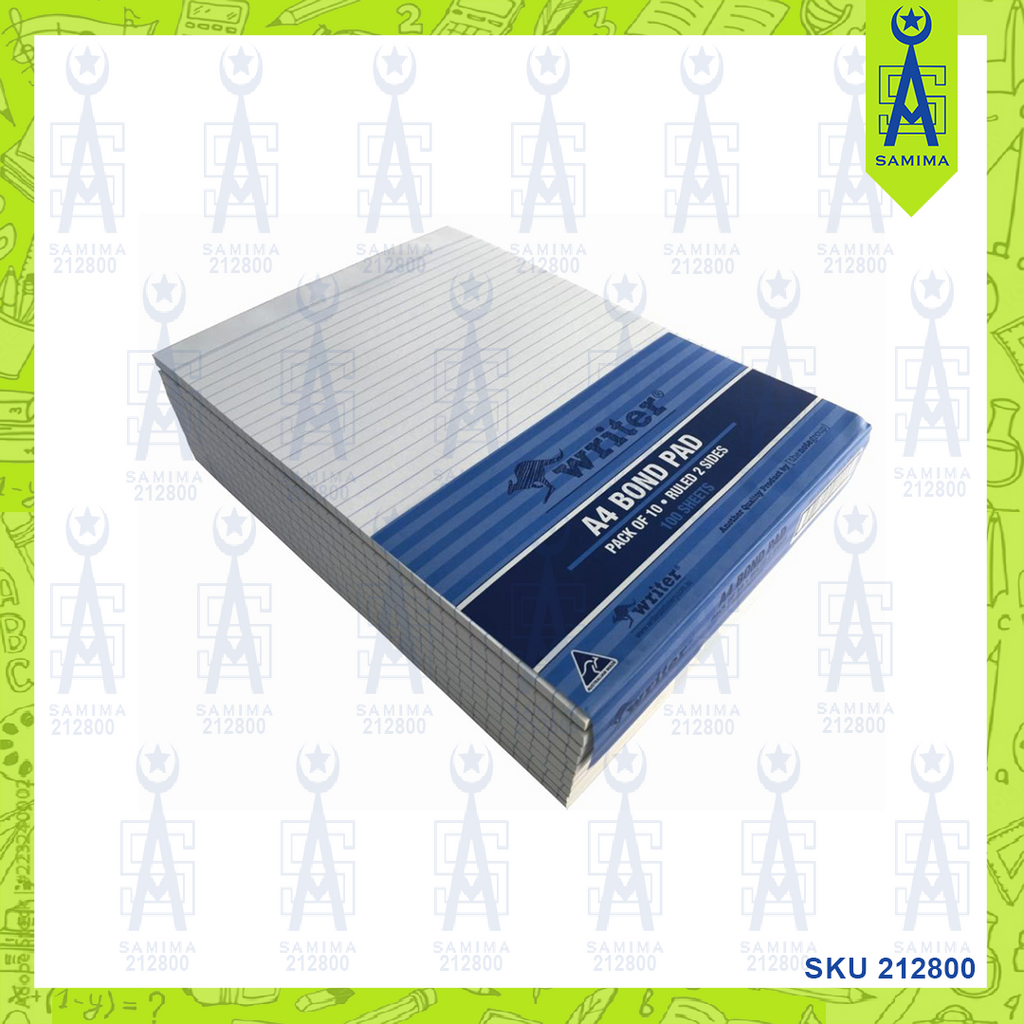 PENTEX WRITING PAD A4 50GSM 50'S PEX 4650 – Samima