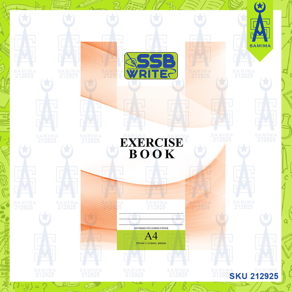 SSB WRITE EXERCISE BOOK A4 160 PAGES – Samima