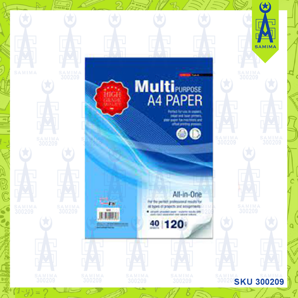 UNI S69 MULTI PURPOSE PAPER A4 120GSM 40'S – Samima
