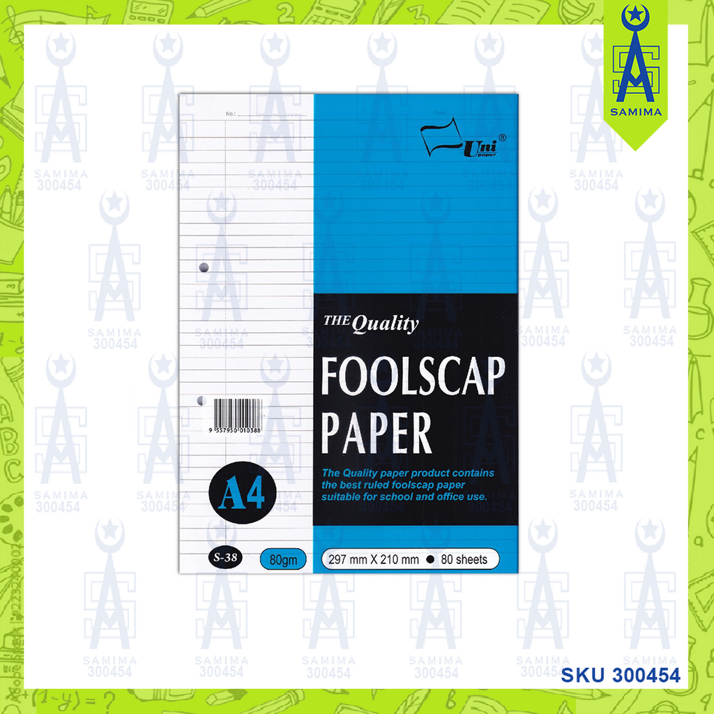 A4 FOOLSCAP PAPER 297MMX210MM 80'S – Samima