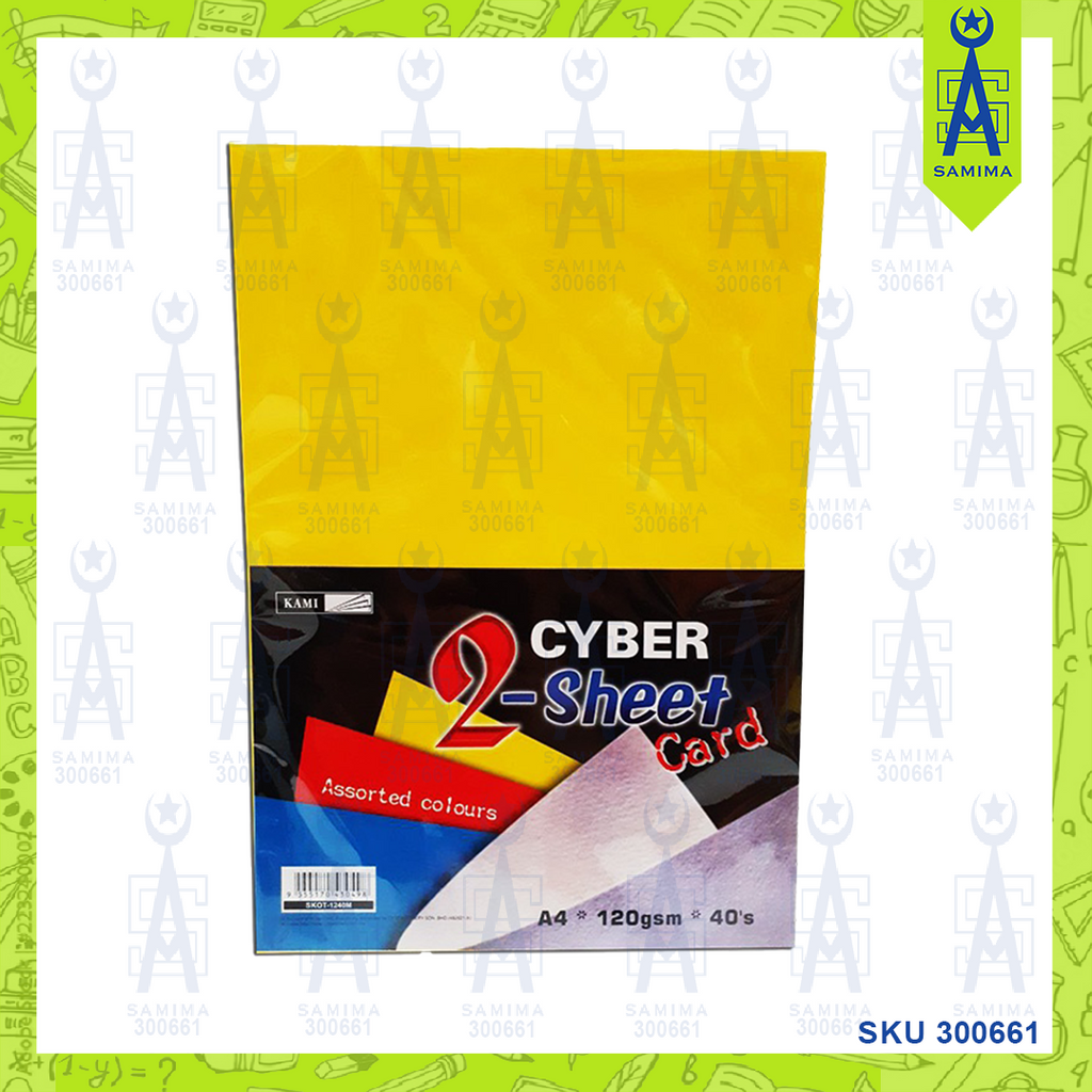 KAMI CYBER COLOUR 2 SHEET CARD 40'S – Samima