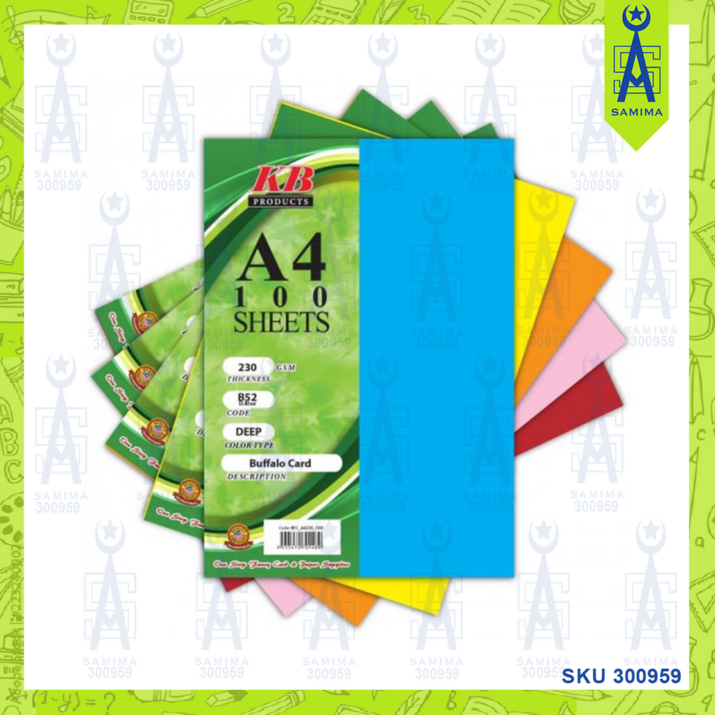 KB ,QUALITY BAGUS LAID CARD 230 GSM 100 'S – Samima