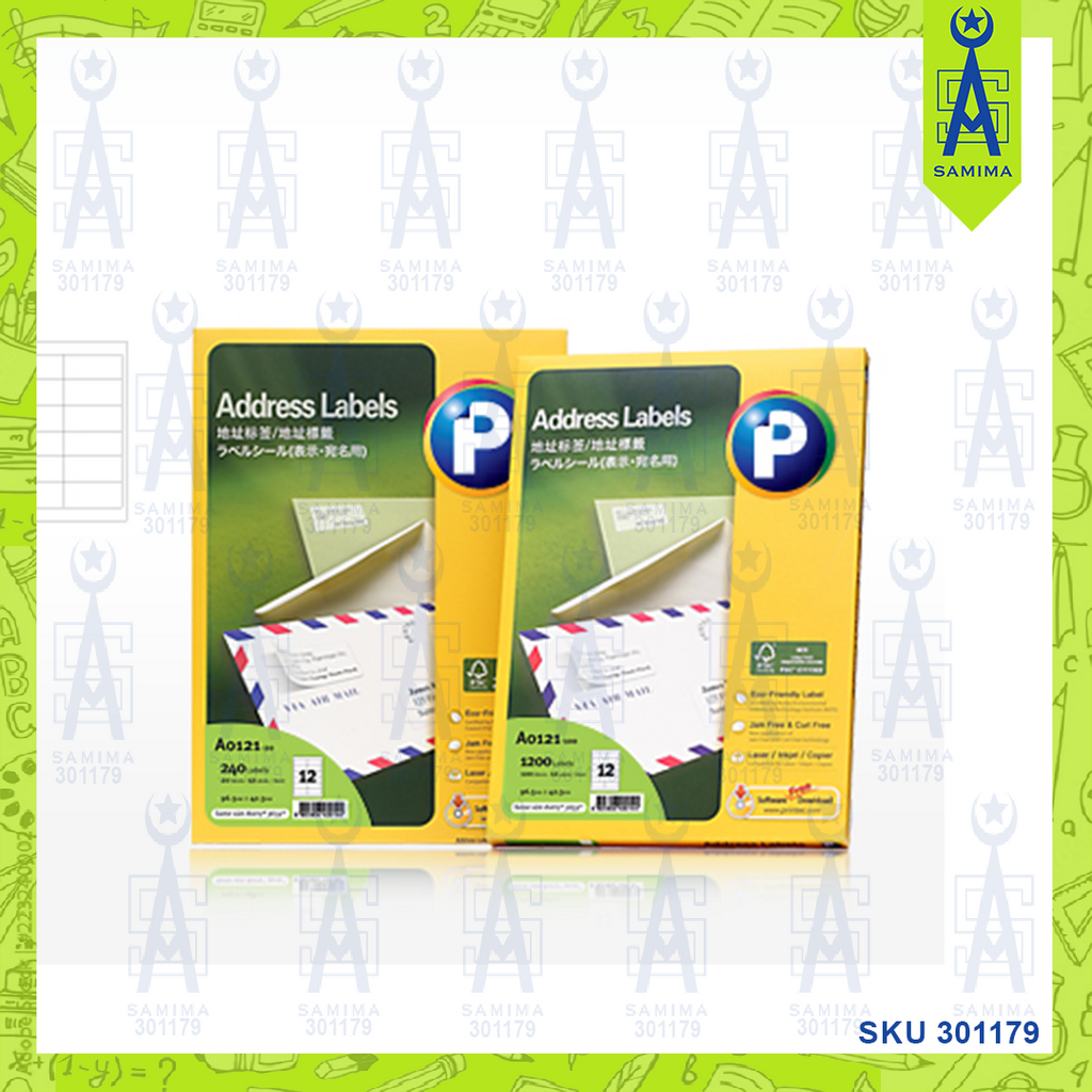 PRINTEC A4 ADDRESS LABELS STICKERS ASST SIZE 100'S – Samima