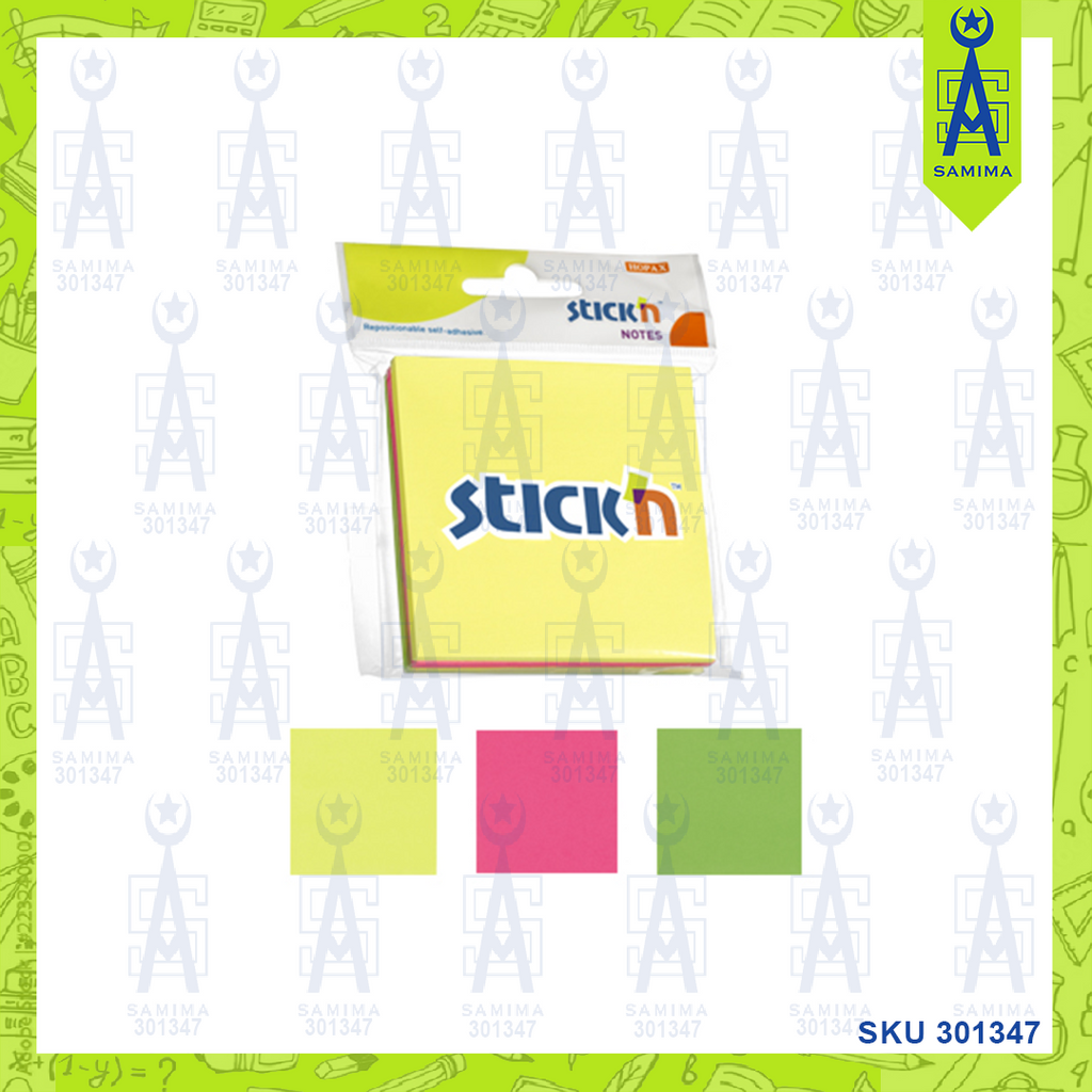 HOPAX STICK'N NOTES 3X3 76X76MM 100'S – Samima