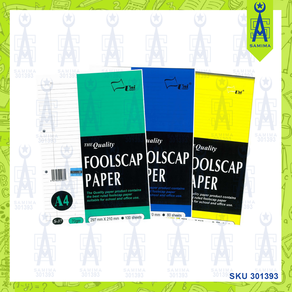 UNI FOOLSCAP PAPER A4 70GSM 480'S S-4801 – Samima
