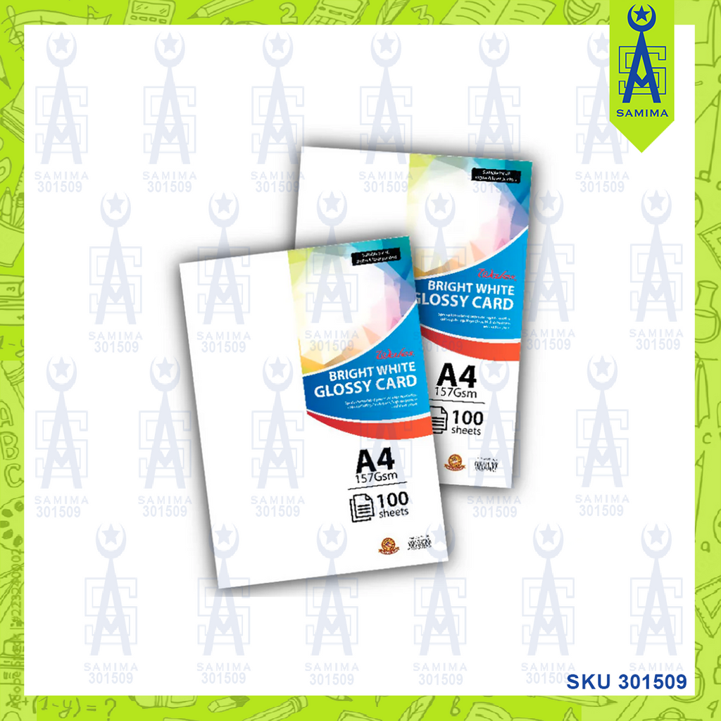 KB / WALES GLOSSY CARD WHITE A4 157 GSM 10'S – Samima