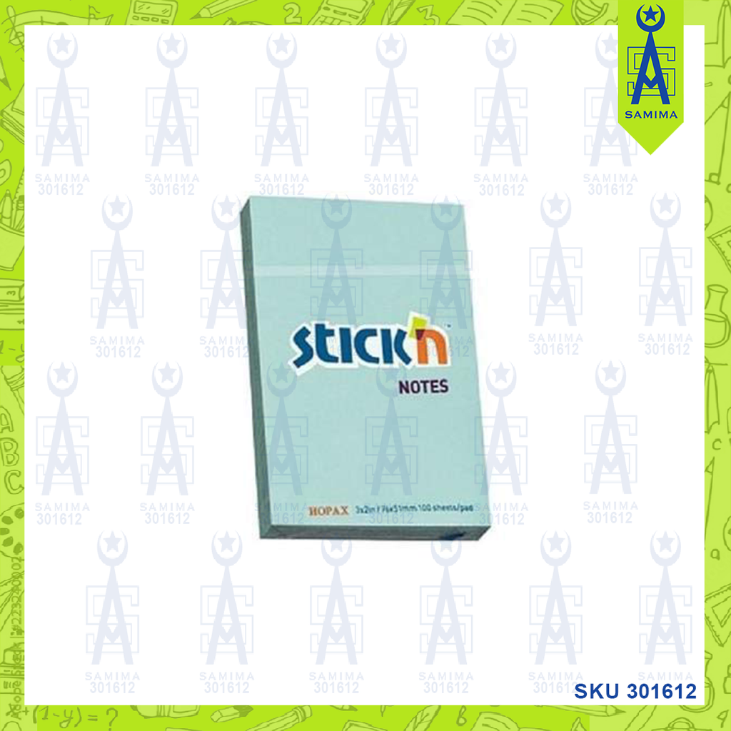 HOPAX STICK'N NOTES 3X2 76X51MM PASTEL GREEN – Samima
