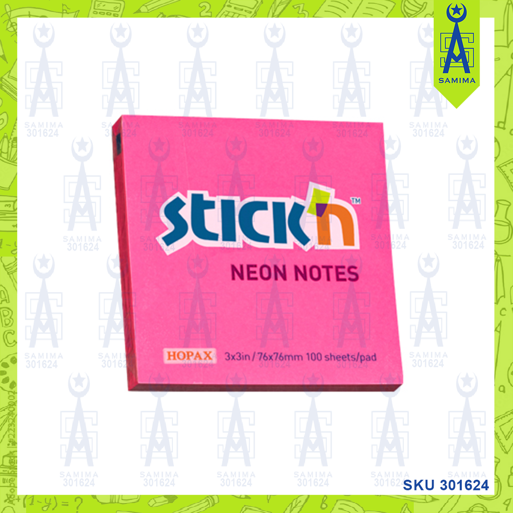 HOPAX NEON SELF ADHESIVE STICK 3"X5" NEON MAGENTA – Samima