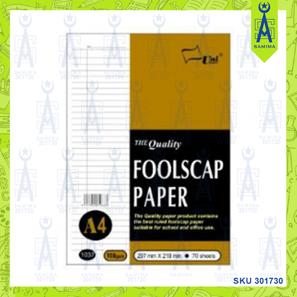 UNI 1037 FOOLSCAP PAPER A4 100GSM 40'S – Samima