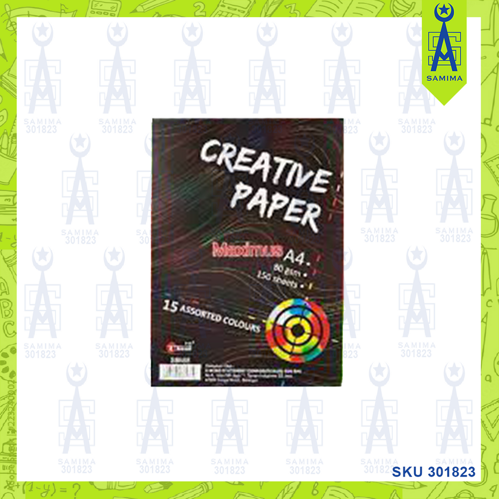 UNI S8888 CREATIVE PAPER MIX COLOUR A4 80GSM 150 – Samima