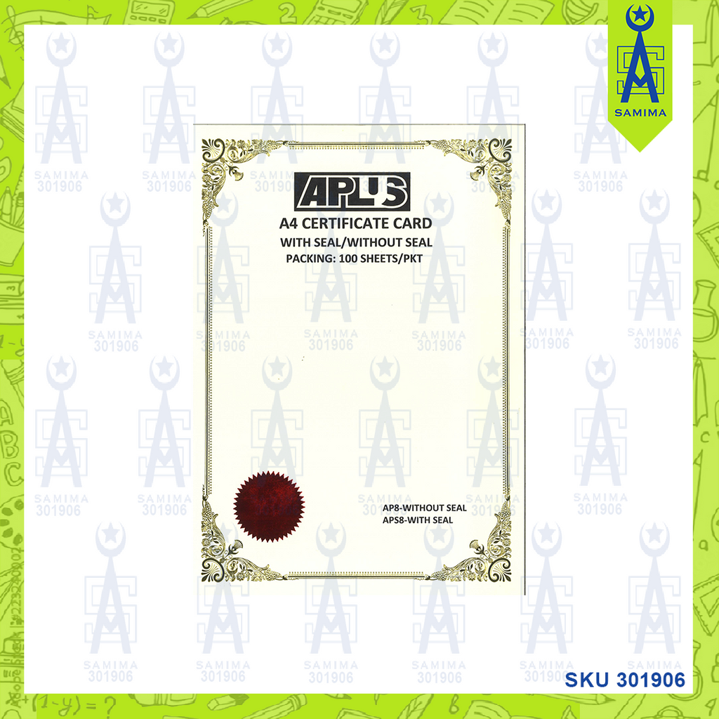 BATTLESHIP CERTIFICATE CARD A4 160GSM 100'S – Samima