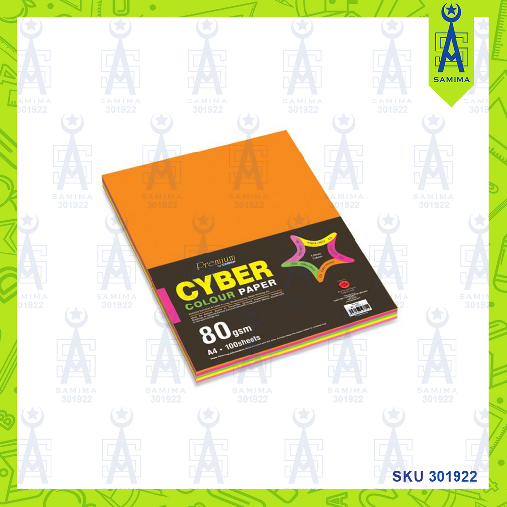 CAMPAP CA4771 MIXED CYBER COL PAPER A4 80GSM 100'S – Samima