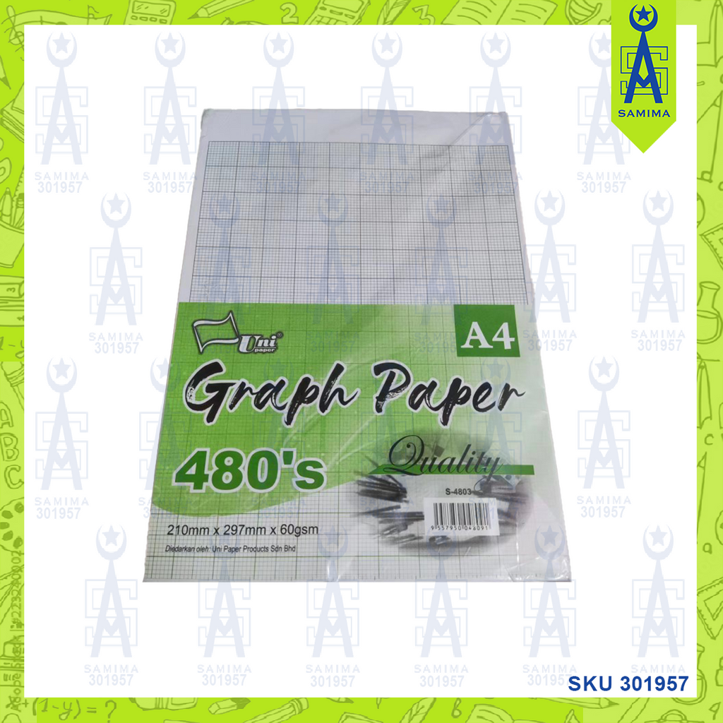 UNI S-4803 GRAPH PAPER A4 60GSM 480'S – Samima