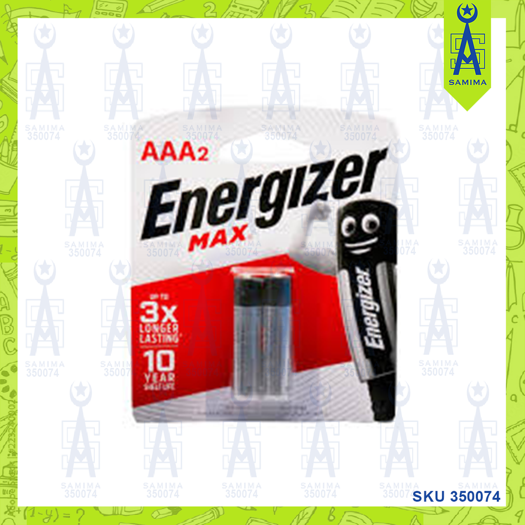 ENERGIZER MAX BATTERY AAA 2'S E92 BP2 – Samima