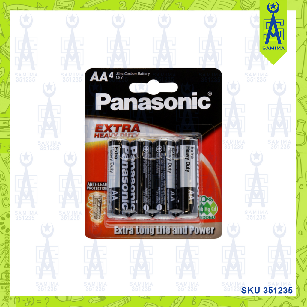 PANASONIC BATTERY EXTRA HEAVY DUTY AA 4'S – Samima