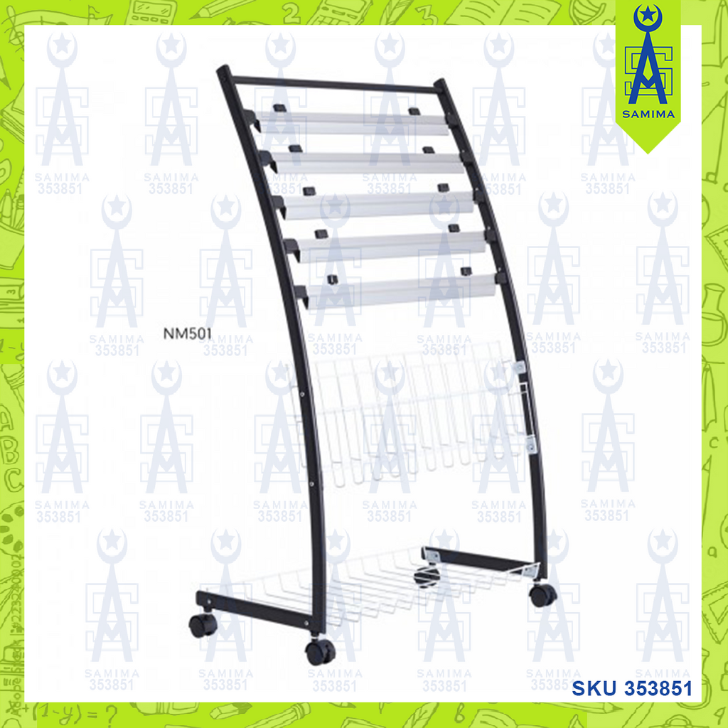 WB NEWSPAPER & MAGAZIN RACK (STAND) 5 CLAMP NM501 – Samima