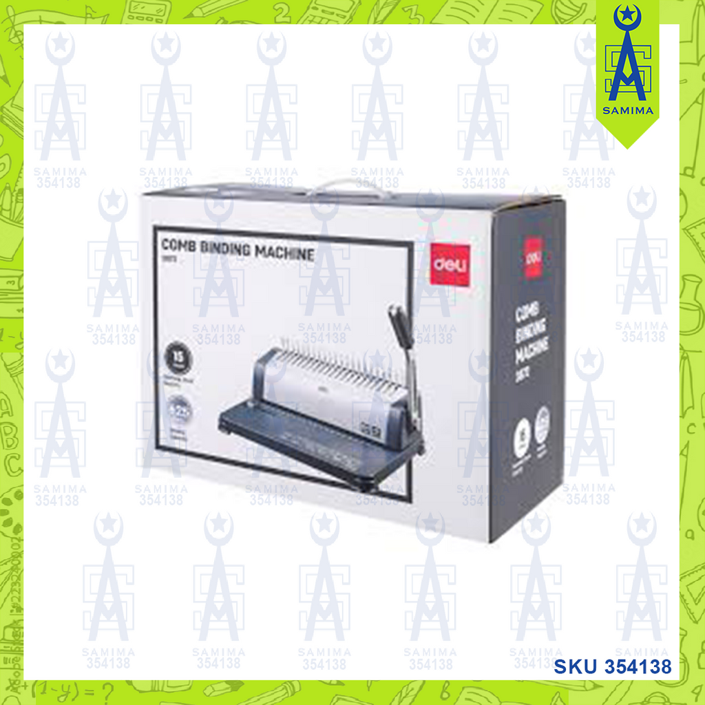 DELI 3872 COMB BINDING MACHINE CAP 15 SHEETS – Samima