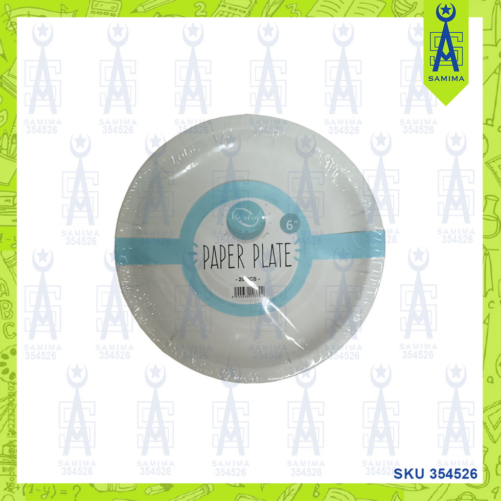 STAR FIRE PAPER PLATE 6'' 20'S / PACK – Samima