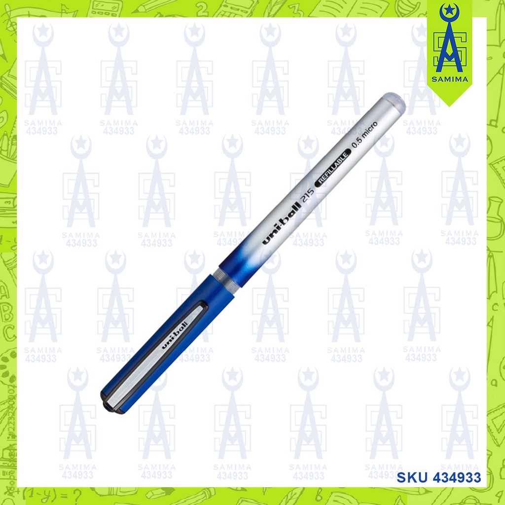 UNI MICRO ROLLER PEN REFILLABLE 0.5MM UB-215 BLUE – Samima