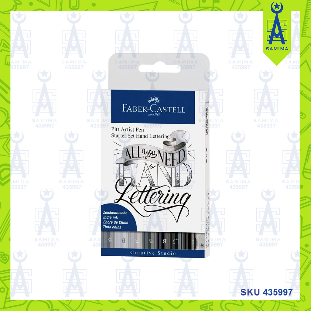 FABER CASTELL PITT ARTIST PEN HAND LETTERING SET 8 – Samima