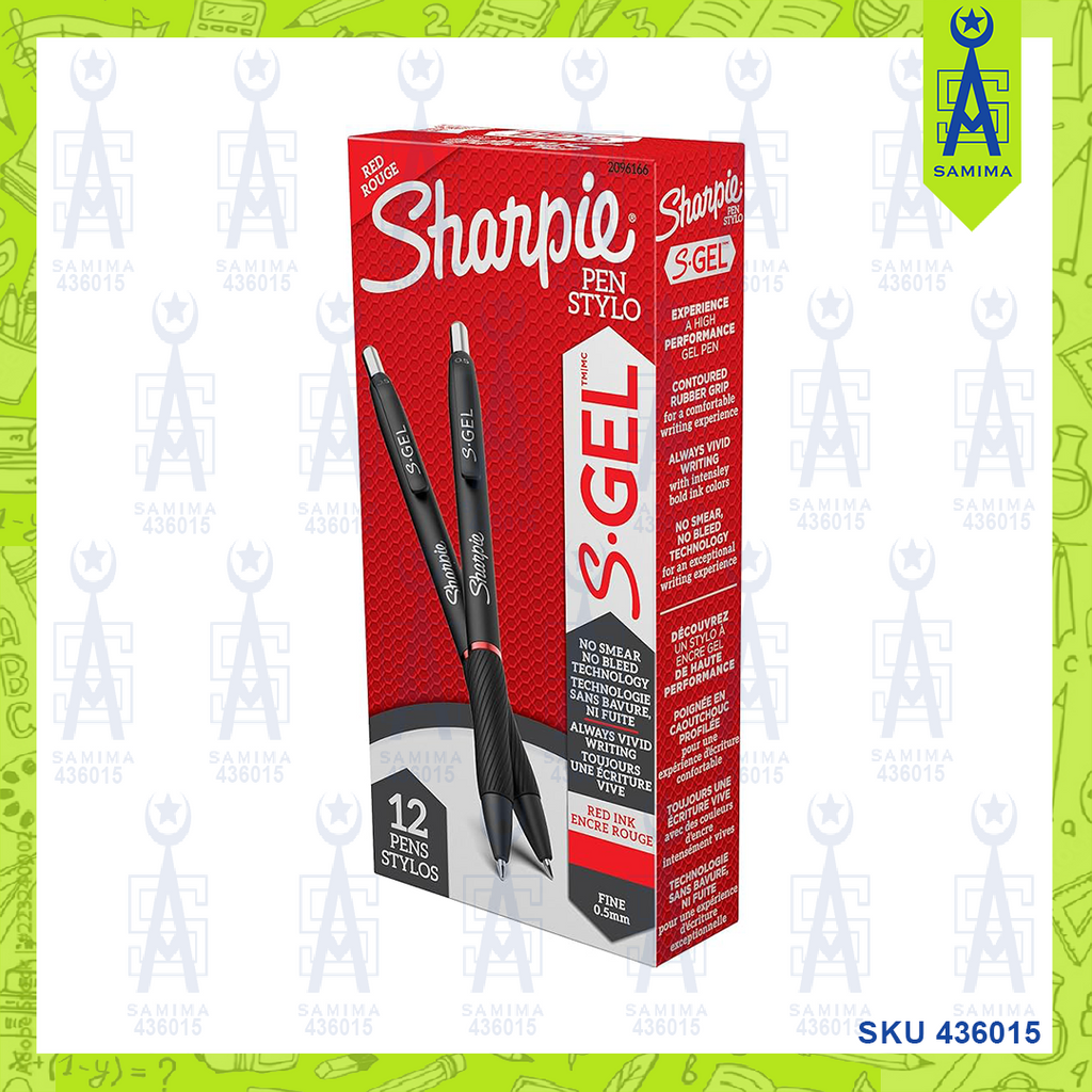 SHARPIE S-GEL BALL PEN 0.5MM RED – Samima