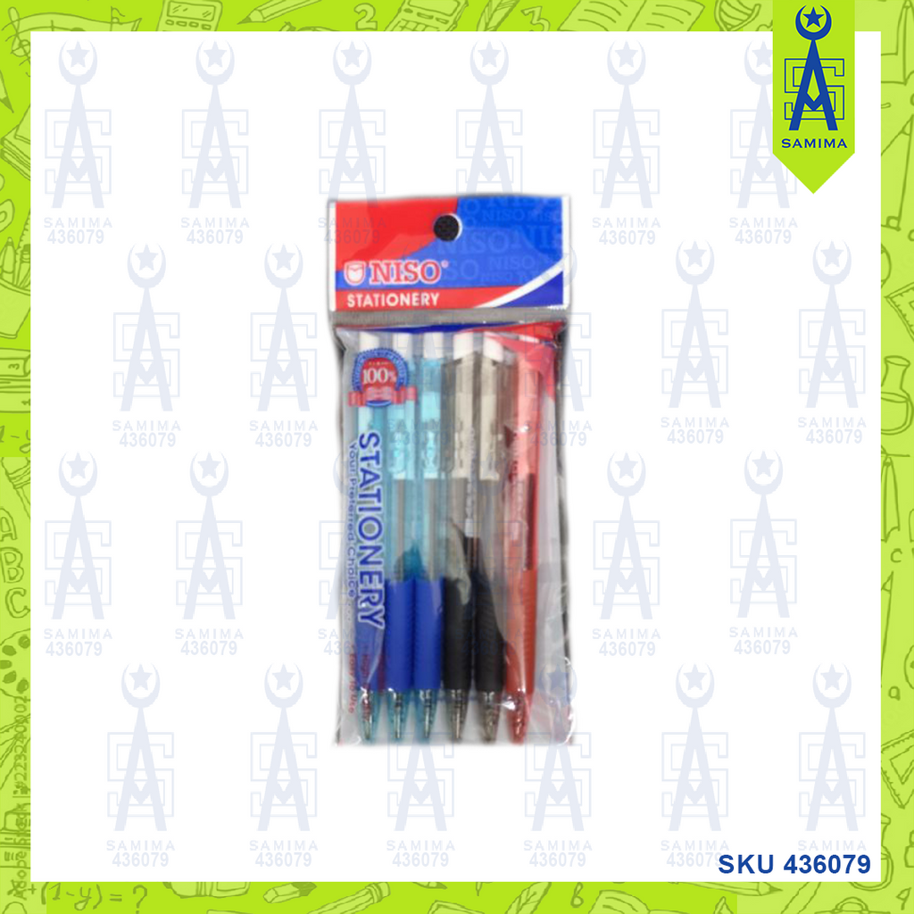 NISO BALL POINT PEN 0.7 MM 609 6'S /PACK BP609BL-6 – Samima