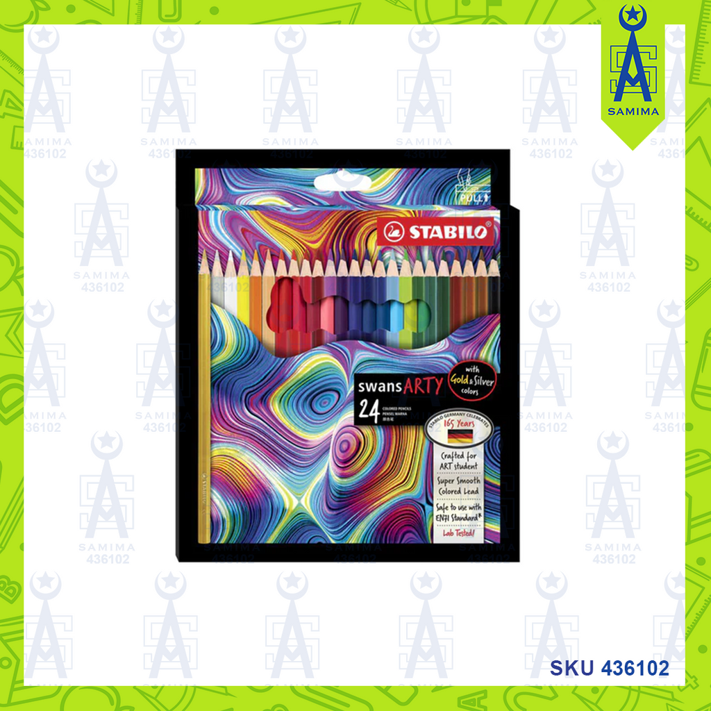 STABILO 1520/24 SWANS ARTY COLOUR PENCILS F/ L – Samima