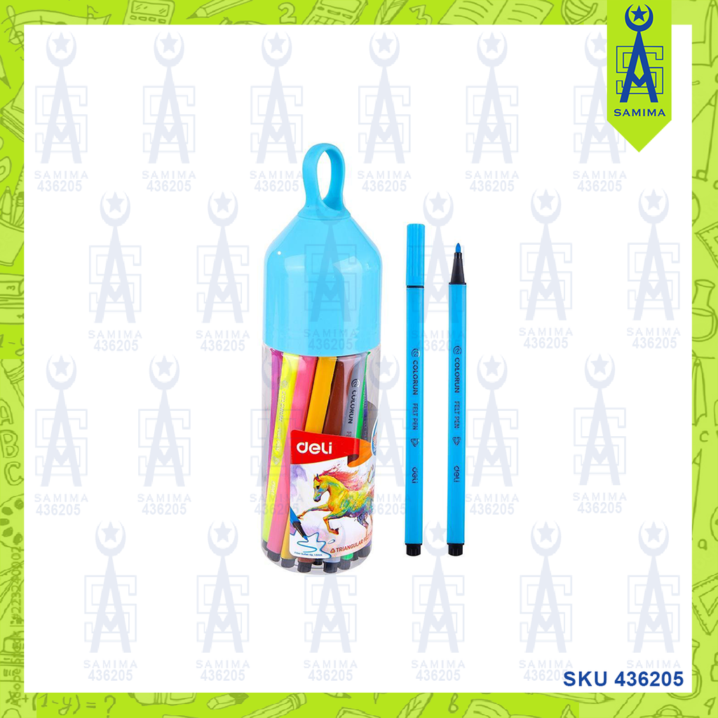 DELI C10526 COLORUN TRIANGULAR FELT PENS 24'S /TU – Samima