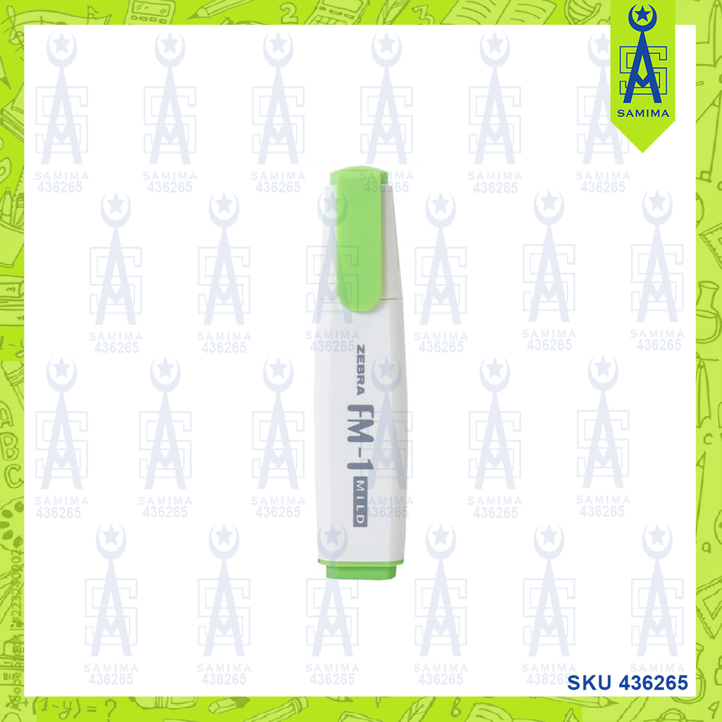 ZEBRA FM-1 MILD FLUO HIGHLIGHTER GREEN – Samima